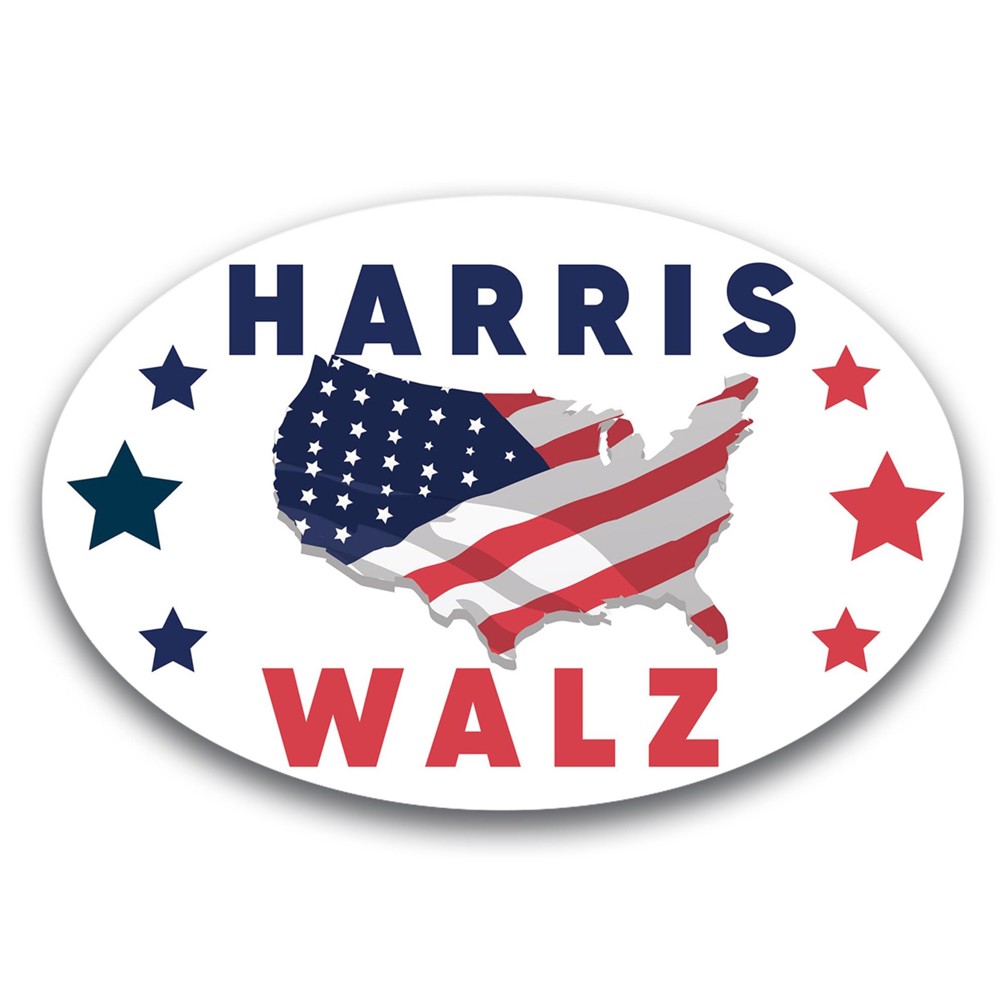 Kamala Harris Tim Walz Walts Election Magnetic Decal, American Flag ...