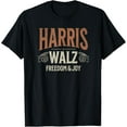 Kamala Harris Tim Walz Waltz 2024 Freedom & Joy T-Shirt - Walmart.com