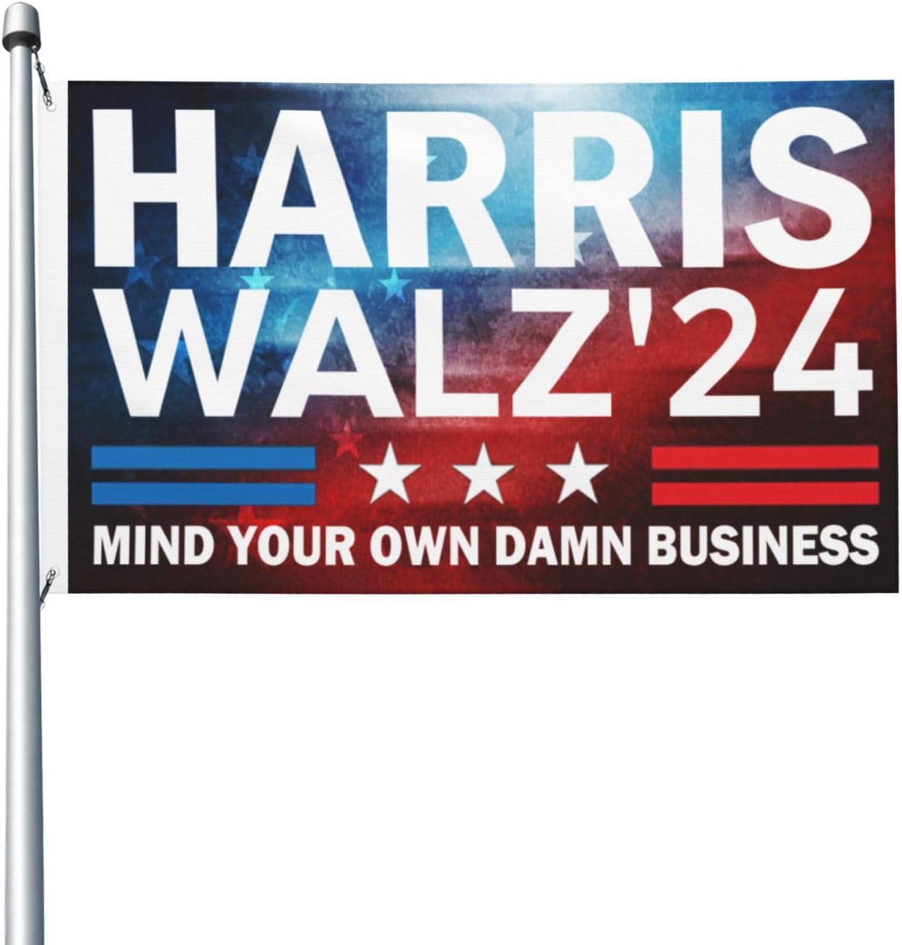 Kamala Harris Tim Walz Waltz 2024 Mind Your Own Damn Business Flag Tim ...