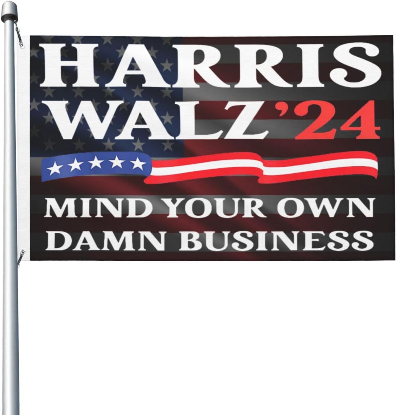 Kamala Harris Tim Walz Waltz 2024 Mind Your Own Damn Business Flag Tim ...