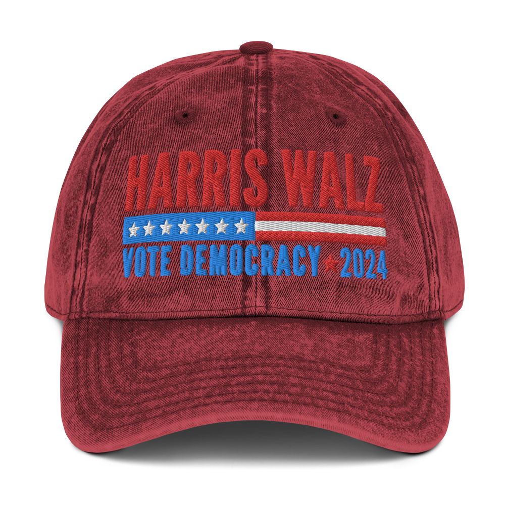 Kamala Harris Tim Walz Waltz Embroidered Vintage Cap, Harris Walz 2024 ...