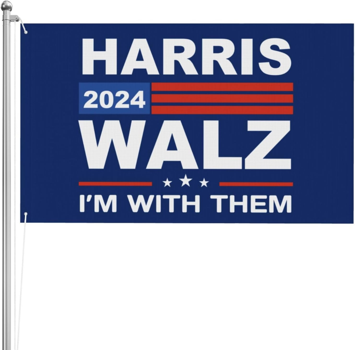 Kamala Harris Tim waltz 2024 flag I‘m With Them Flag for Room Guys ...
