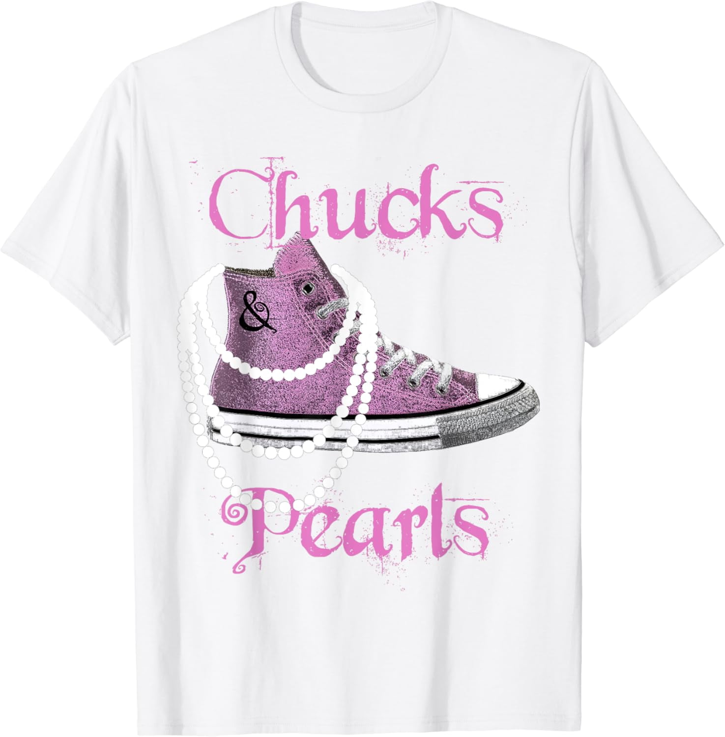 Kamala Harris Vice President Chucks and pearls T-Shirt - Walmart.com