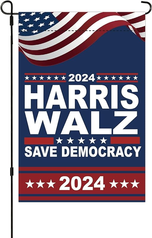 Kamala Harris Waltz 2024 Flag Garden Flag 12 x 18 inch Double sided Fun ...