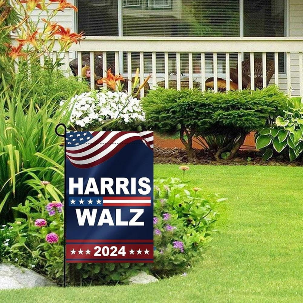Kamala Harris Waltz 2024 Garden Flag, Harris Harris Save Democracy Flag ...