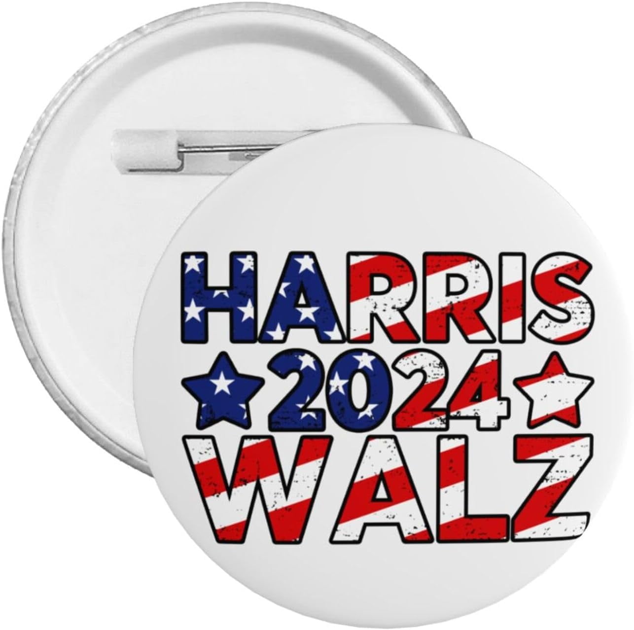 Kamala-Harris-Waltz Button Pins Kamala-Harris Tim Waltz 2024 President ...