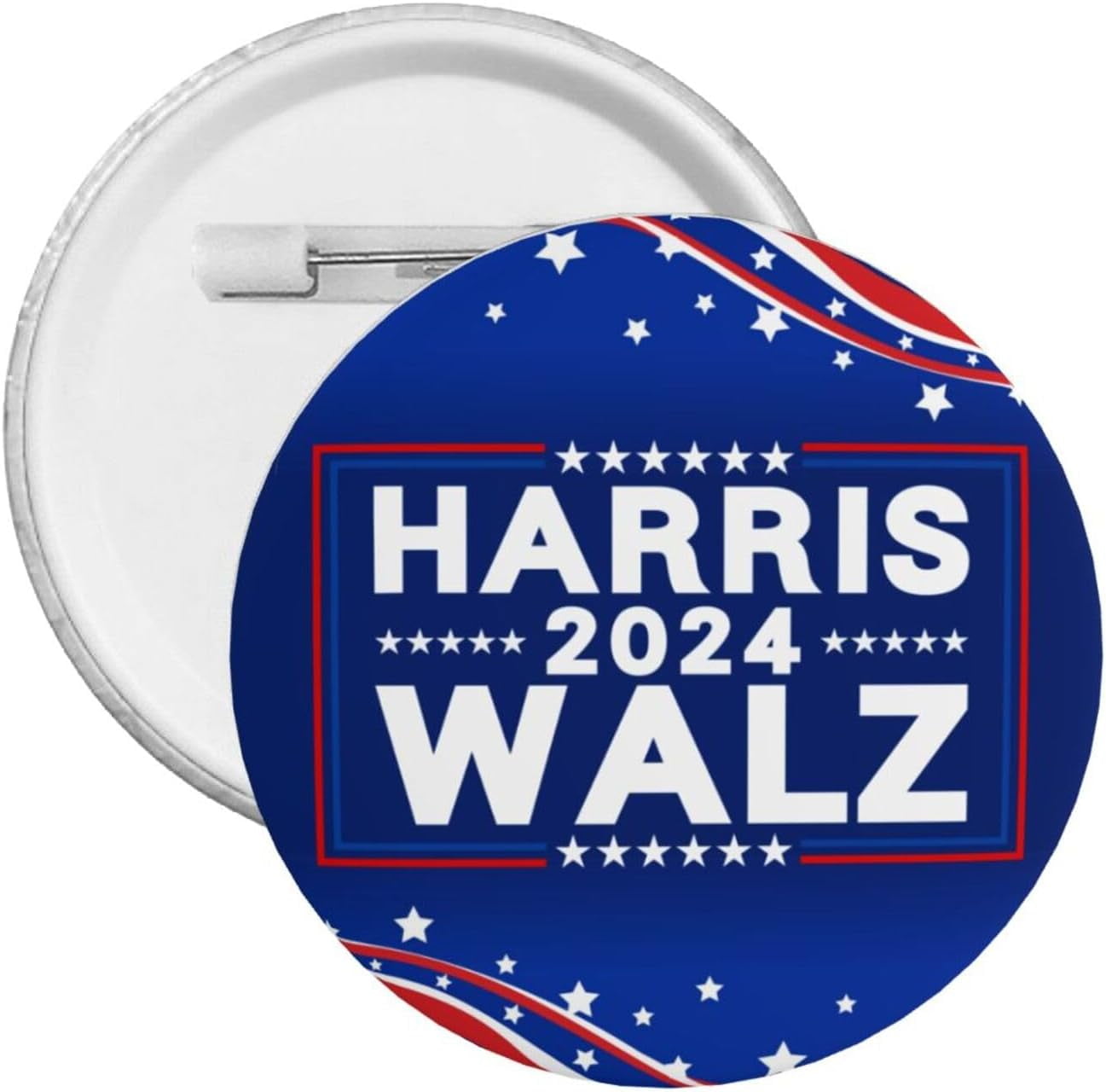 Kamala-Harris-Waltz Button Pins Kamala-Harris Tim Waltz 2024 President ...