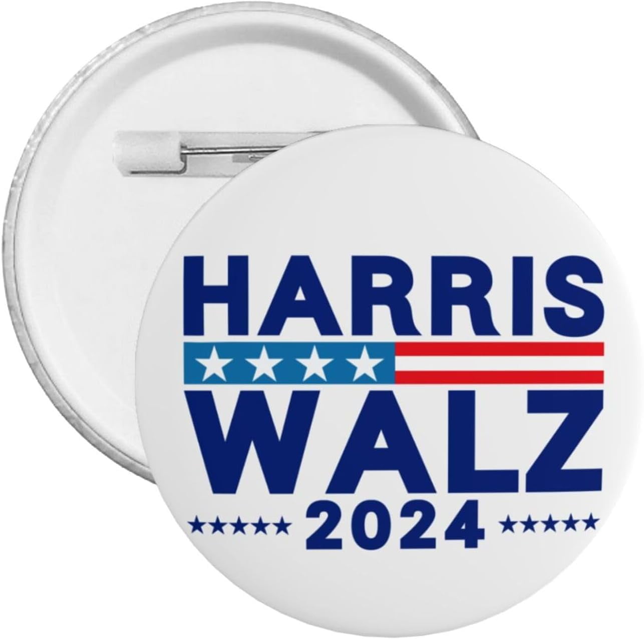 Kamala-Harris-Waltz Button Pins Kamala-Harris Tim Waltz 2024 President ...
