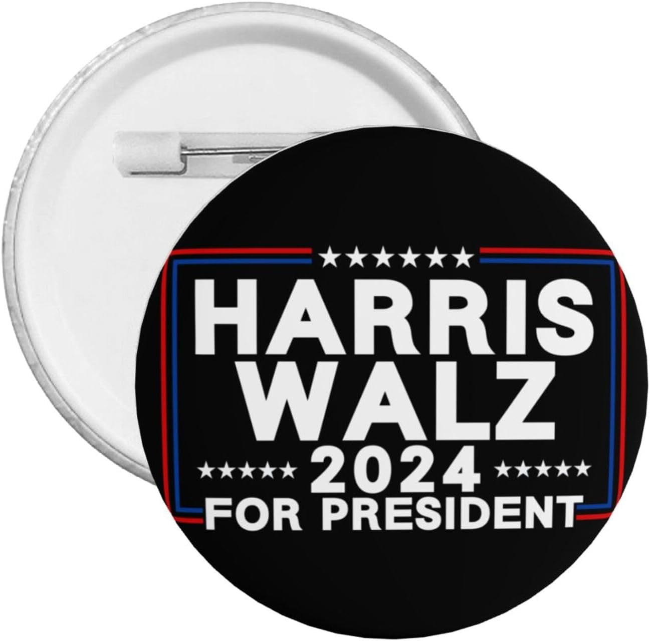 Kamala-Harris-Waltz Button Pins Kamala-Harris Tim Waltz 2024 President ...