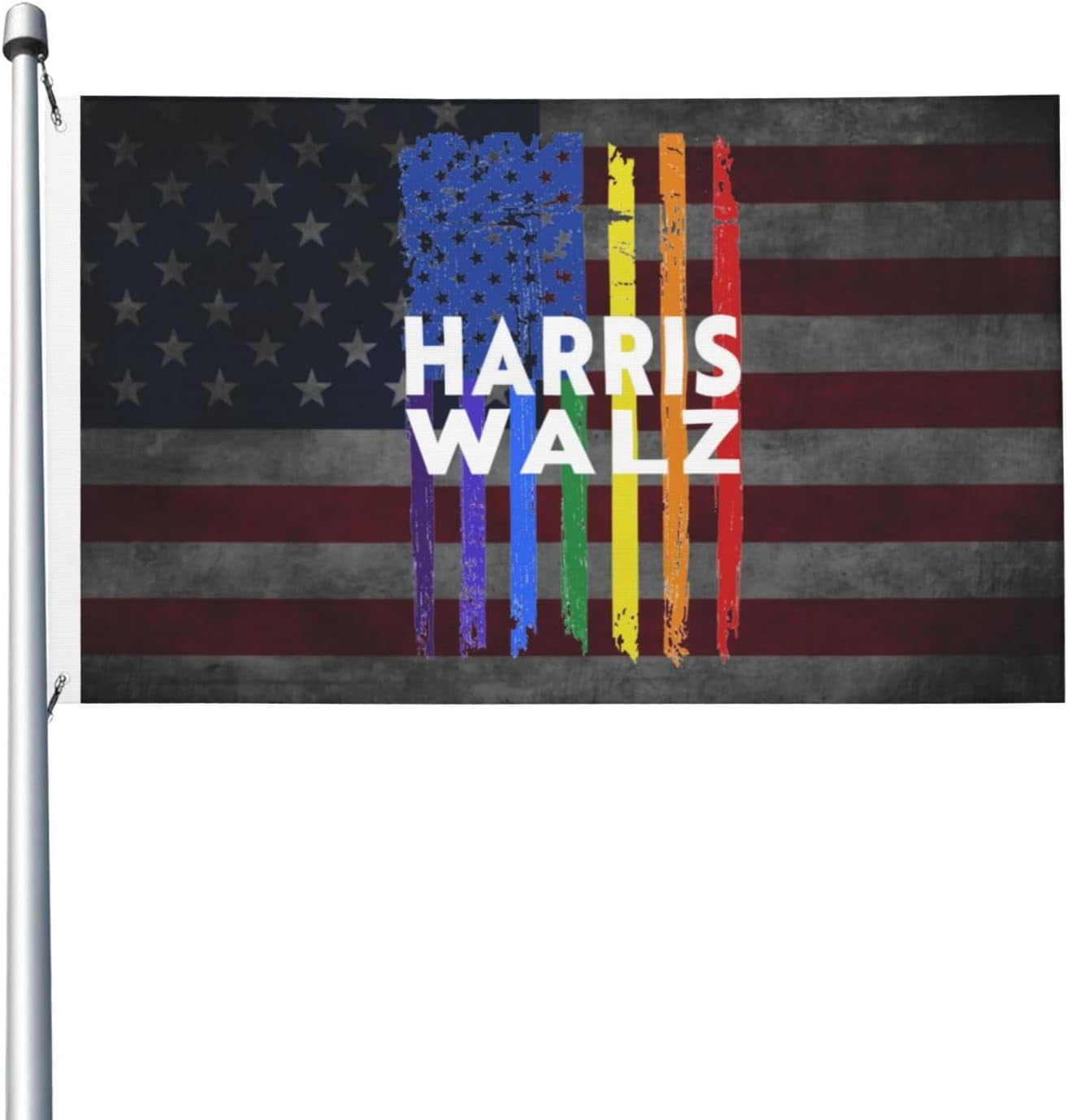 Kamala Harris Waltz Walz 2024 President Vintage LGBTQ Rainbow Gay Pride ...