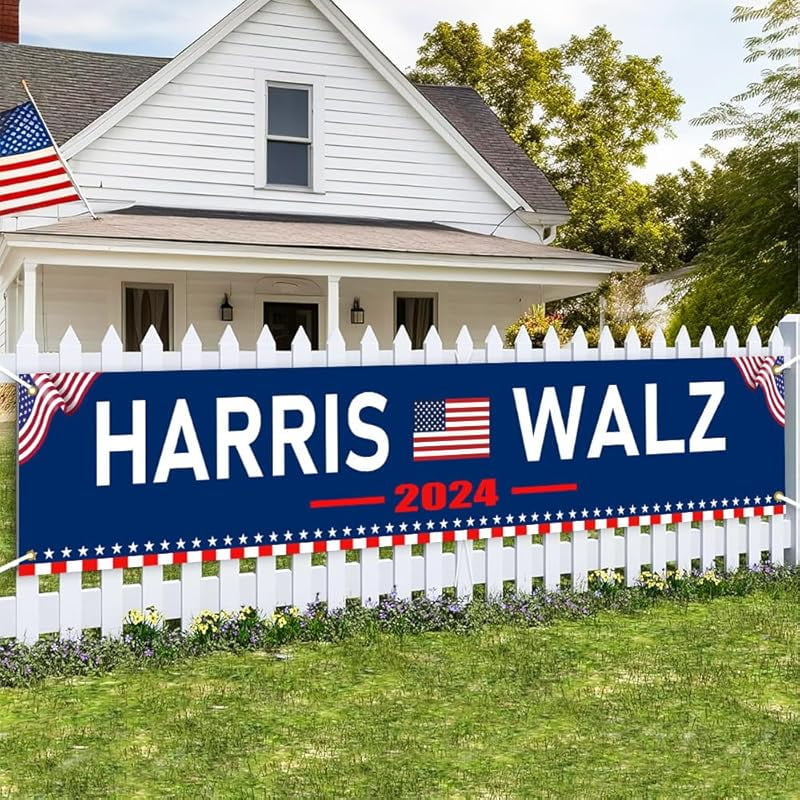 Kamala Harris Walz 2024 Banner,Harris Walz For President 2024 Flag ...