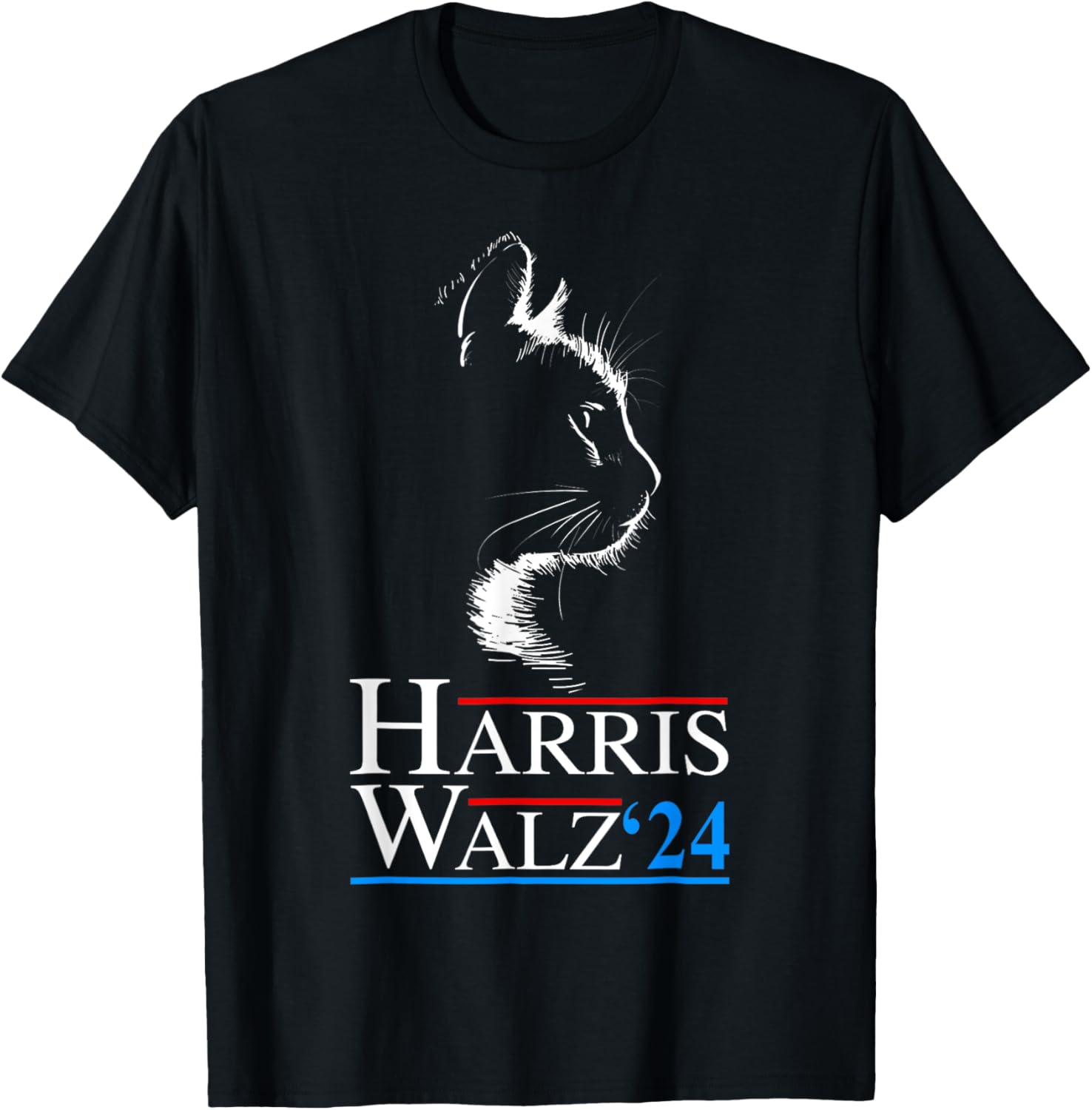 Kamala Harris Walz 2024 Harris Waltz VP President Cat Ladies Cotton T ...