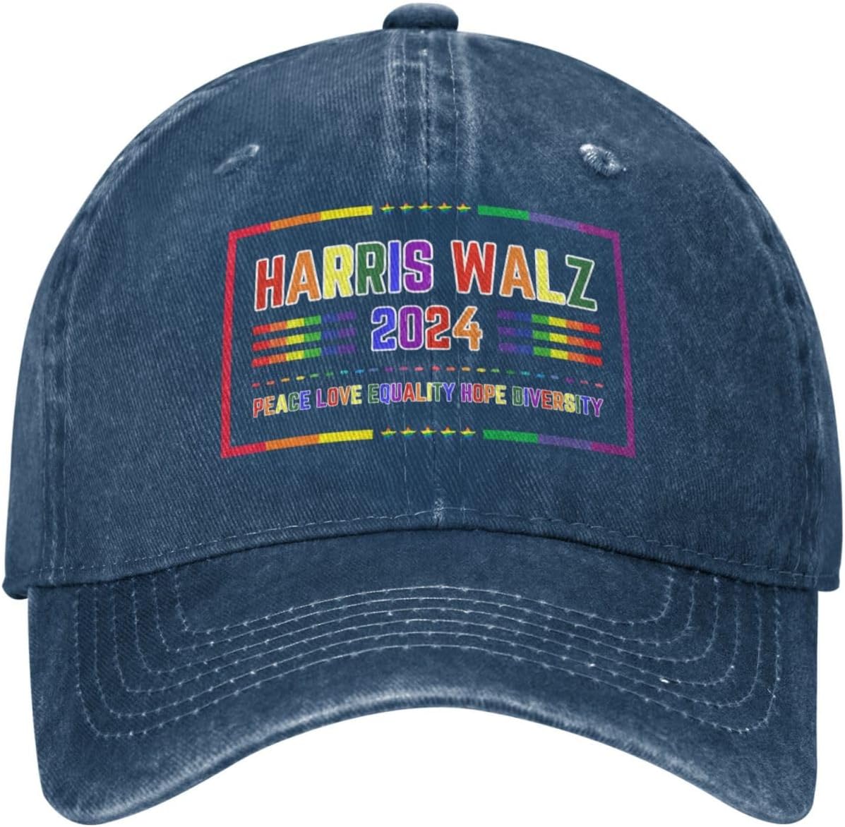 Kamala Harris Walz 2024 LGBTQ+ Hat Harris Waltz Peace Love Equality ...