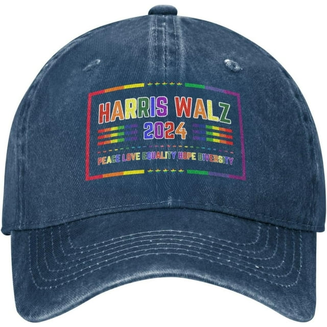 Kamala Harris Walz 2024 LGBTQ+ Hat Harris Waltz Peace Love Equality ...