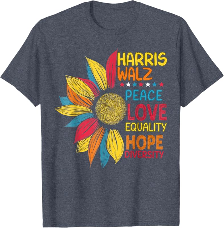 Kamala Harris Walz 2024 Peace LGBT Harris Walz Waltz T-Shirt - Walmart.com