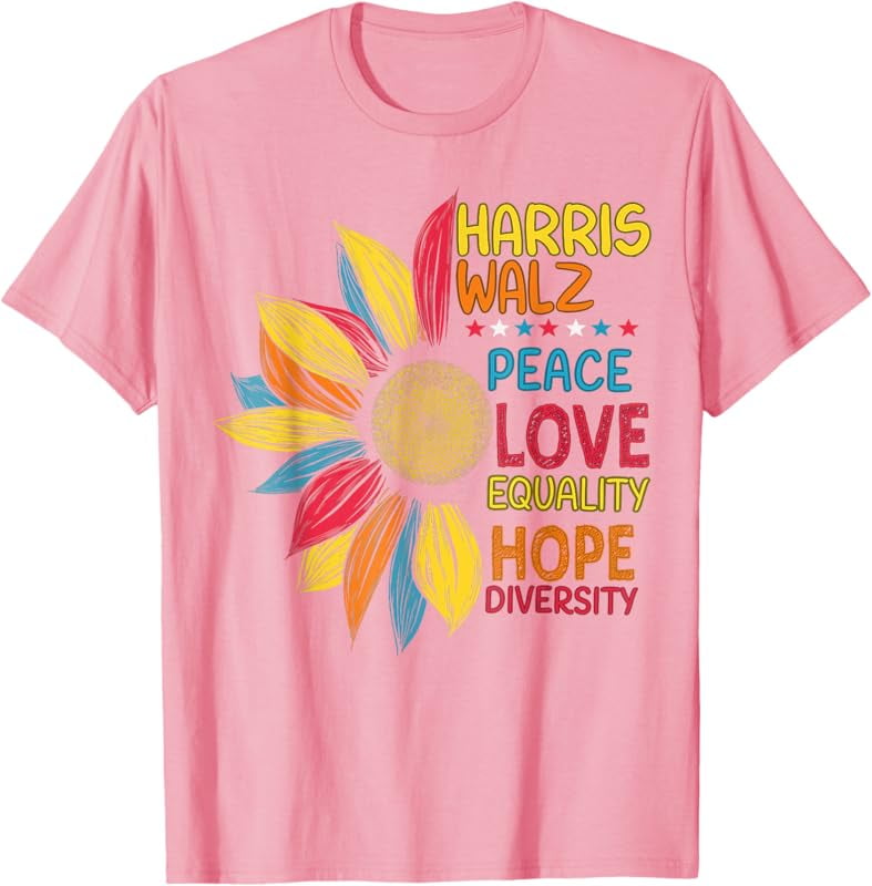 Kamala Harris Walz 2024 Peace LGBT Harris Walz Waltz T-Shirt - Walmart.com