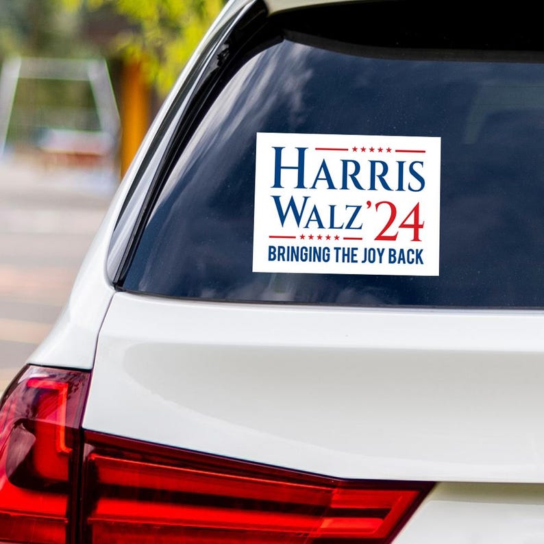 Kamala Harris Walz Obviously Sticker Vinyl Decal, Harris For President ...
