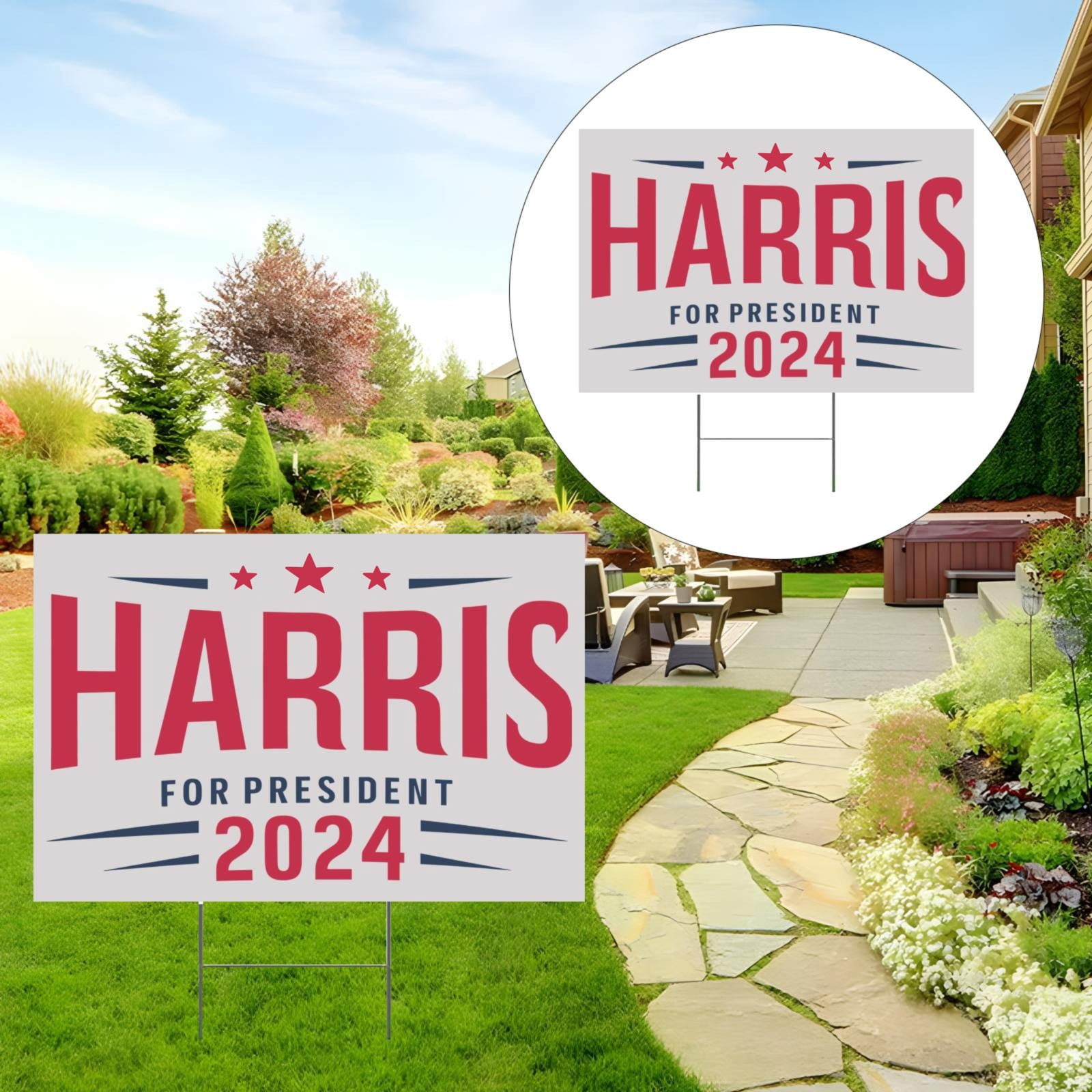Kamala Harris Yard Sign-Double Sided Printing-18X12 Inch Kamala Harris ...