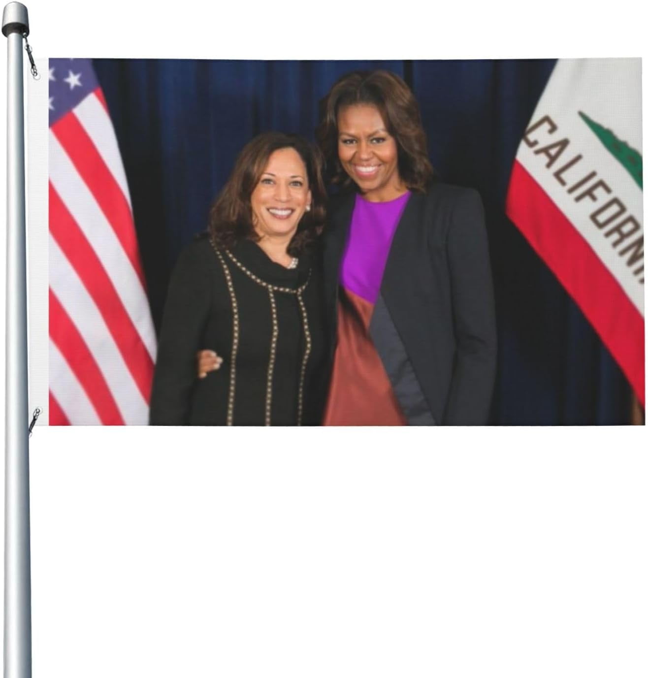 Kamala Harris and Michelle Obama for America 3x5 Double Sided Flag Fade ...
