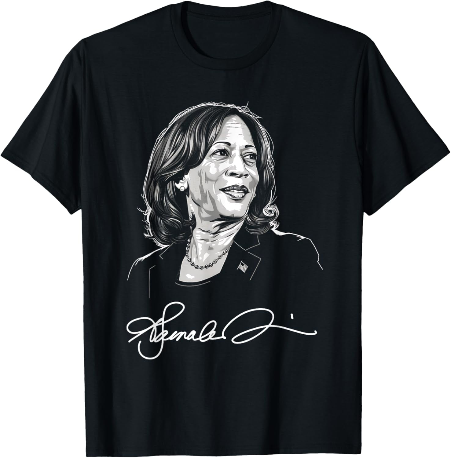 Kamala Harris for President 2024 with Signature T-Shirt - Walmart.com