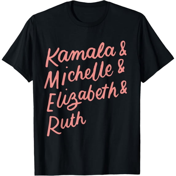 Kamala, Michelle, Elizabeth, & Ruth Feminist Political Icons T-Shirt ...