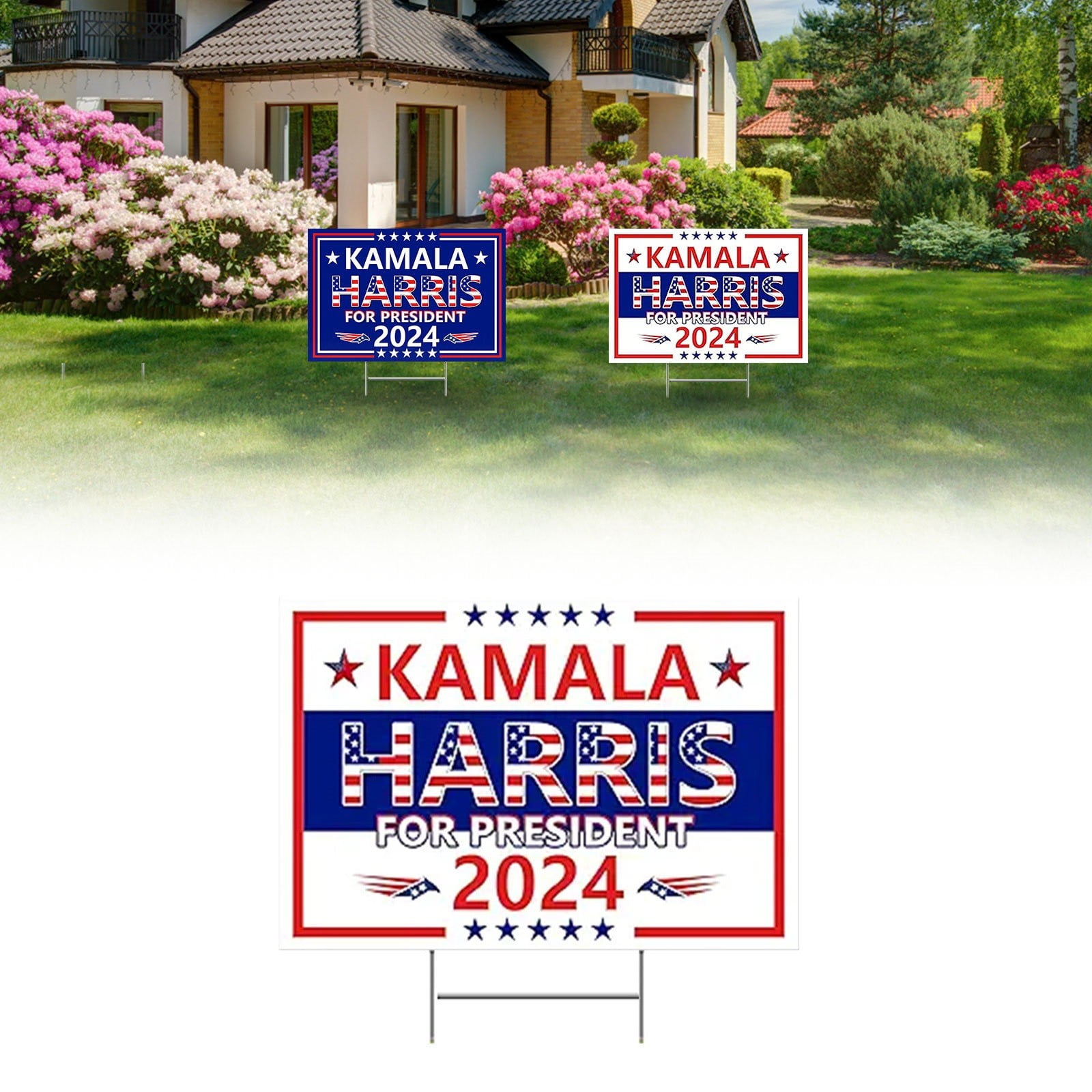 Kamala Yard Sign 2024 Kamala For President Yard Signs With H Stakes ...