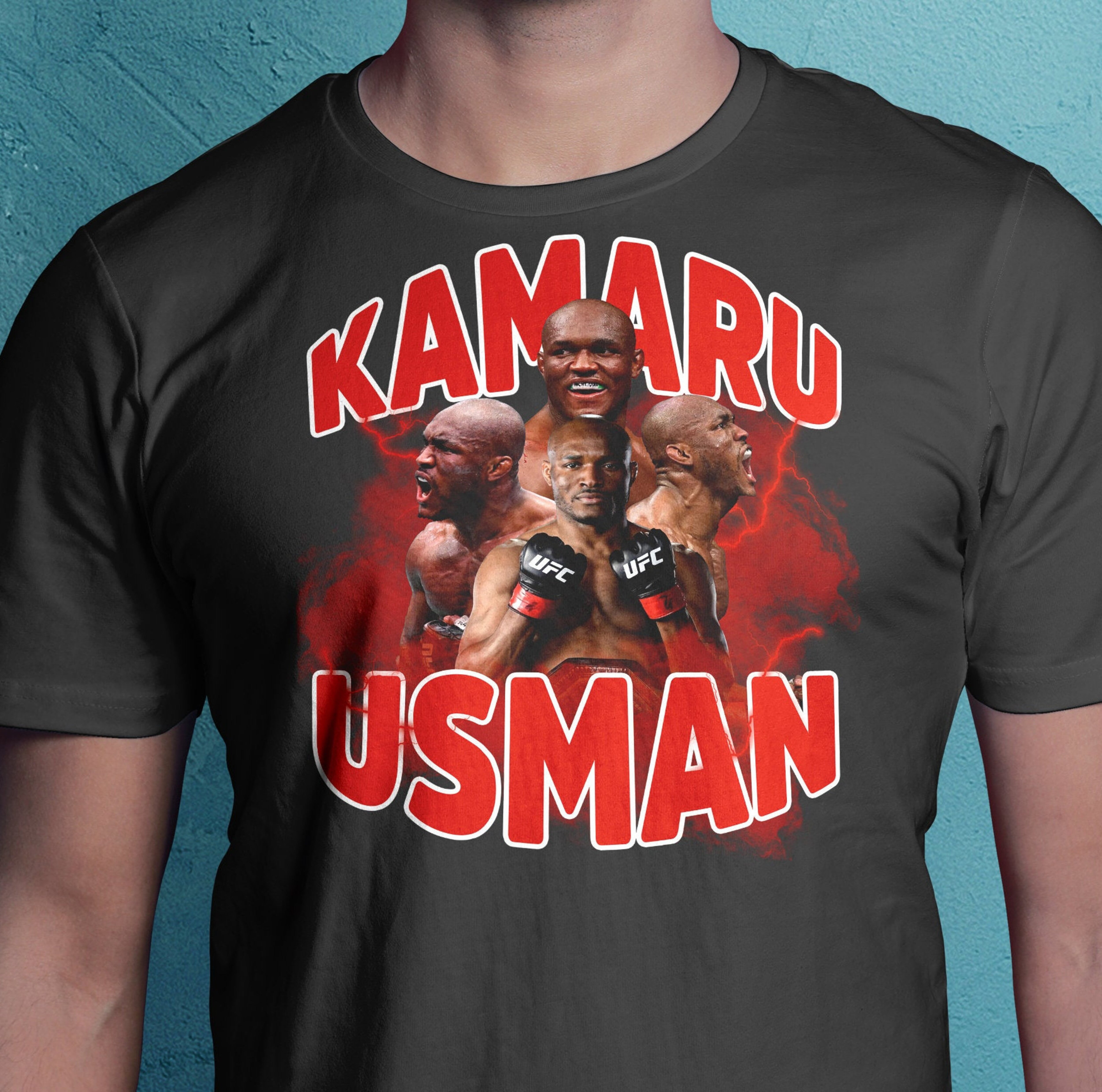 Kamaru Usman T Shirt Design PNG Instant Download - Kamaru Usman Fan Tshirt Design PNG - Kamaru ...