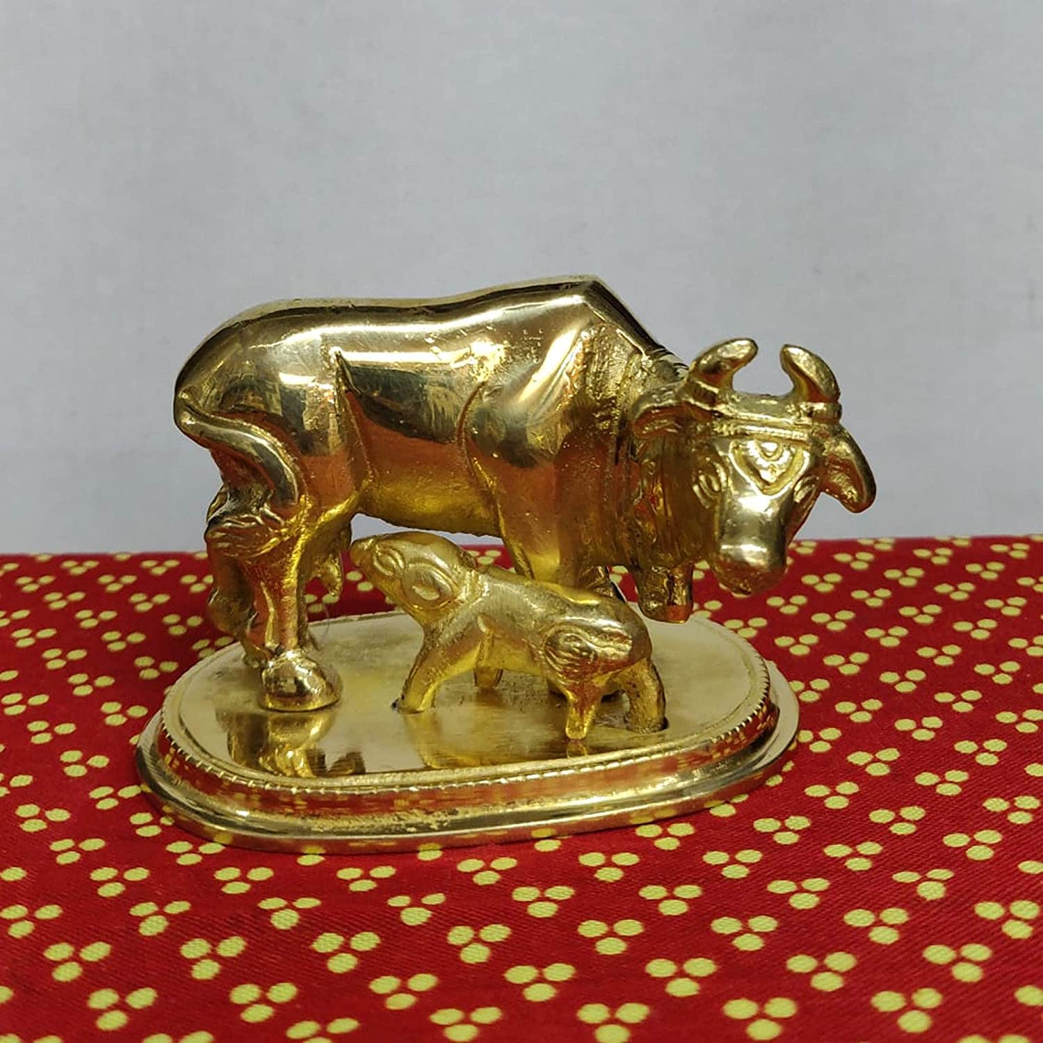 Kamdhenu Cow with Calf Statue for Home Decor Indian Showpiece Spiritual ...