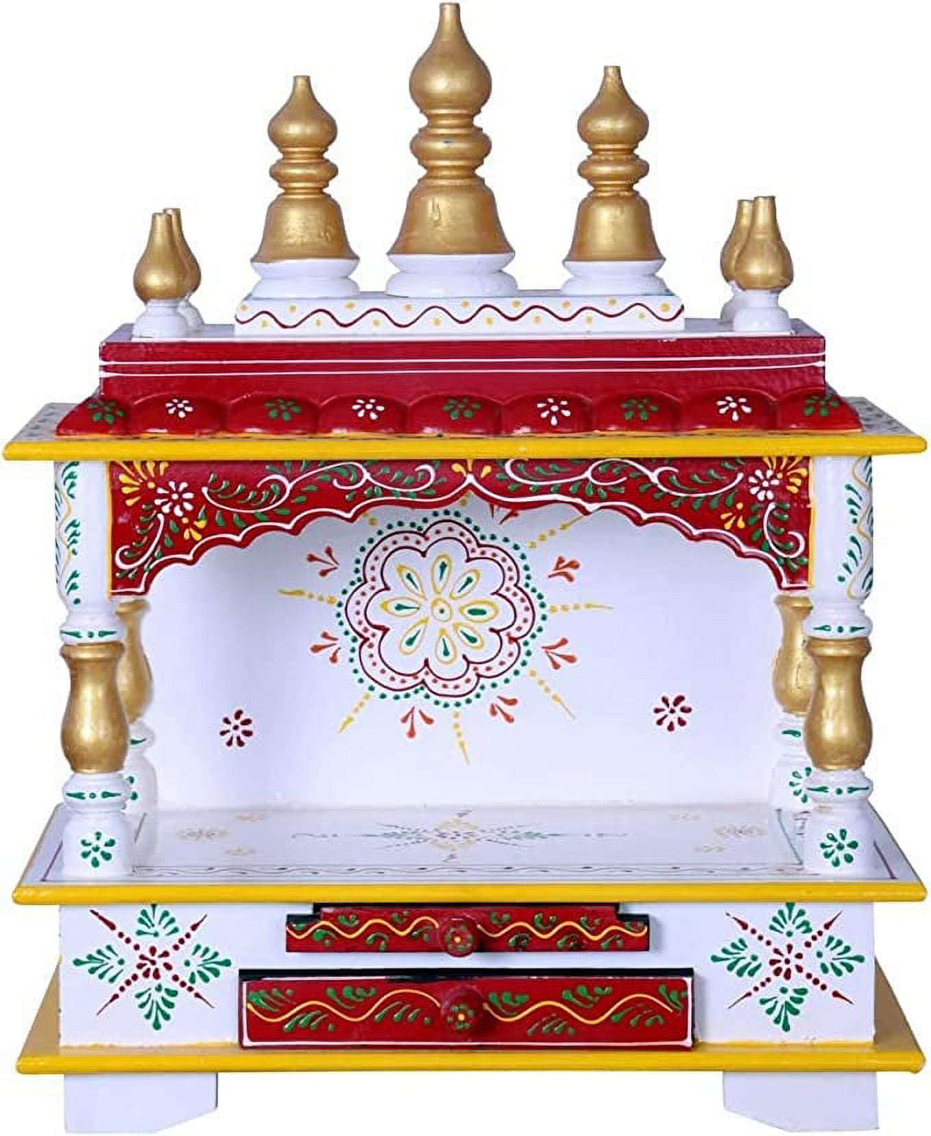 Kamdhenu art and craft Wooden Temple/Home Temple/Pooja Mandir/Pooja ...