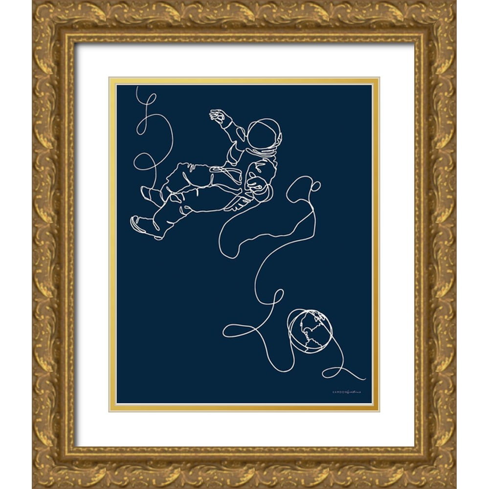 Kamdon Kreations 15x18 Gold Ornate Wood Framed with Double Matting Museum Art Print Titled ...