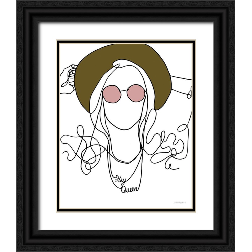 Kamdon Kreations 26x31 Black Ornate Wood Framed with Double Matting ...
