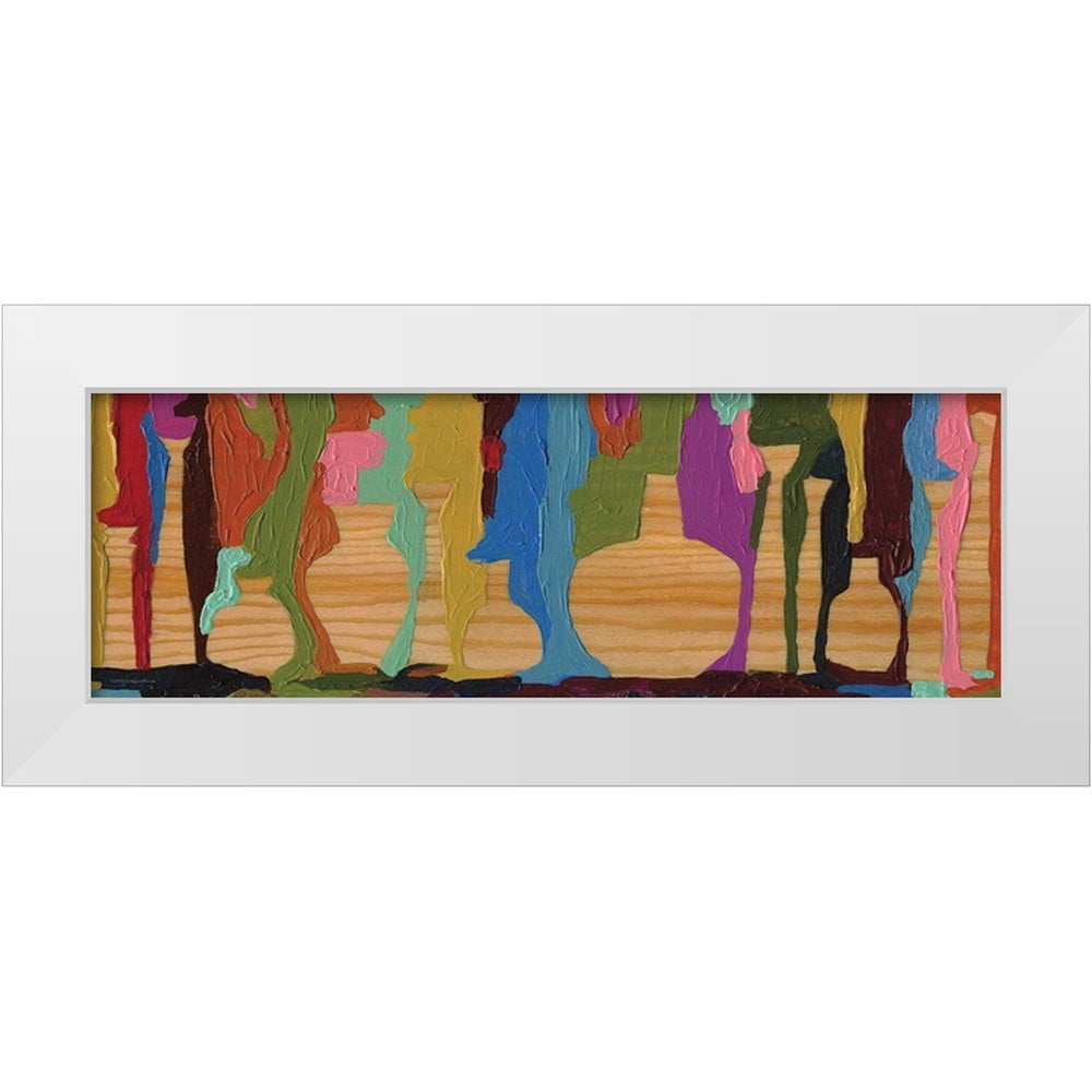 Kamdon Kreations 32x13 White Modern Wood Framed Museum Art Print Titled ...