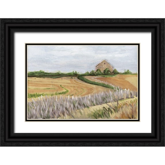 Kamdon Kreations 32x23 Black Ornate Wood Framed with Double Matting ...