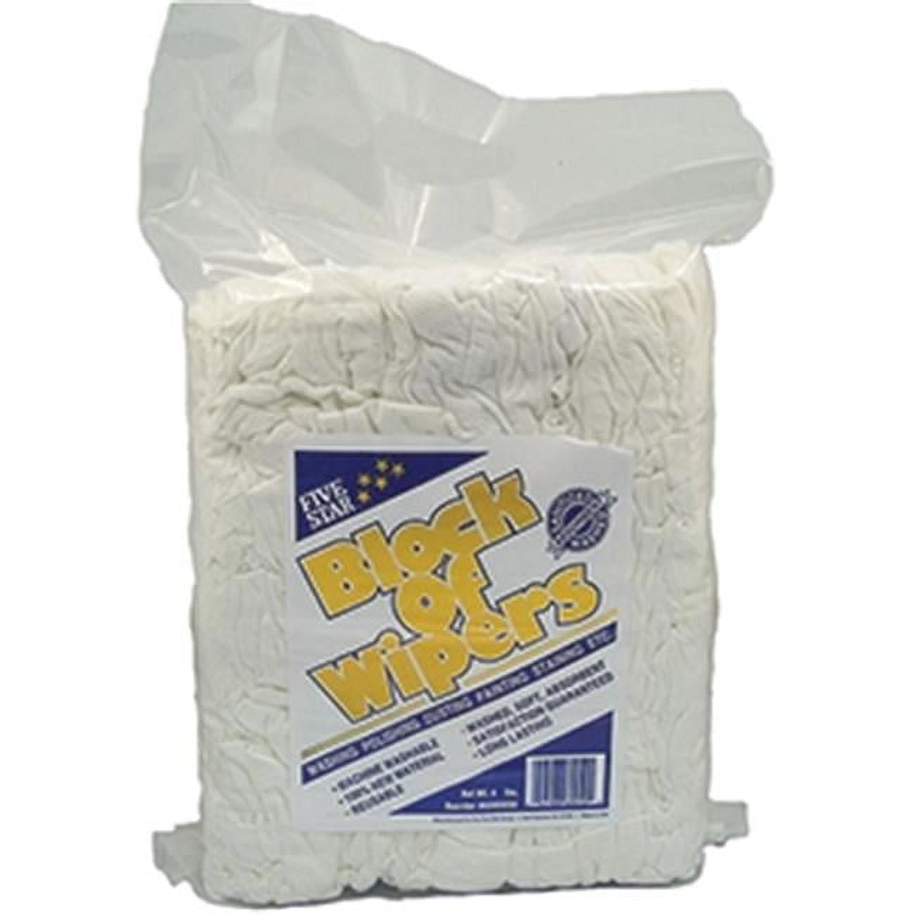 Kamen Wiping Materials 60050 No. 5 Block New White Rags - Walmart.com