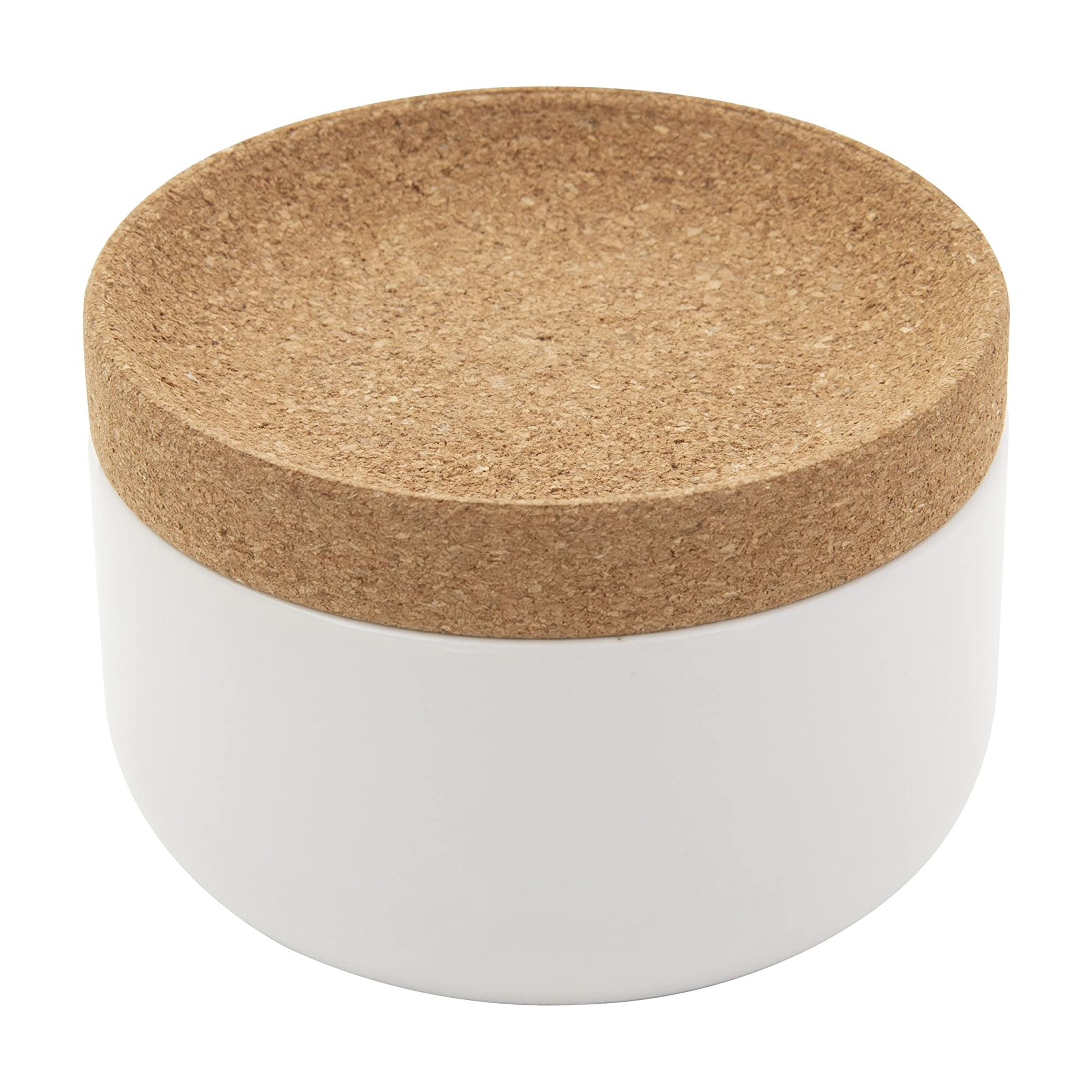 Kamenstein Ceramic and Cork Salt Pig with Easy Lift Lid for Easy Access ...