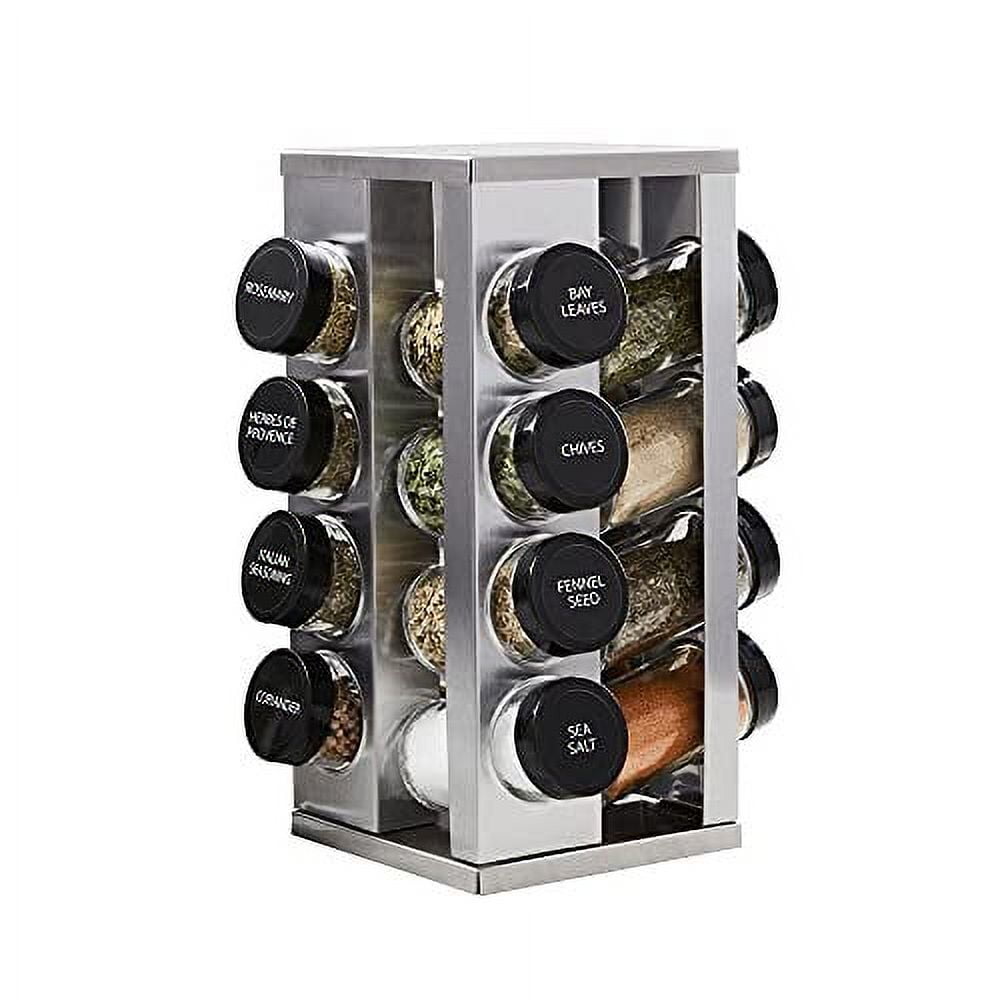 Kamenstein Heritage 16-Jar Revolving Countertop Spice Rack Organizer ...