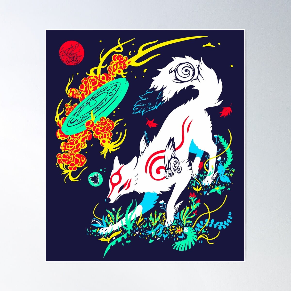 Kami Of The Rising Sun Poster Wall Art, Modern Wall Decor For Living ...