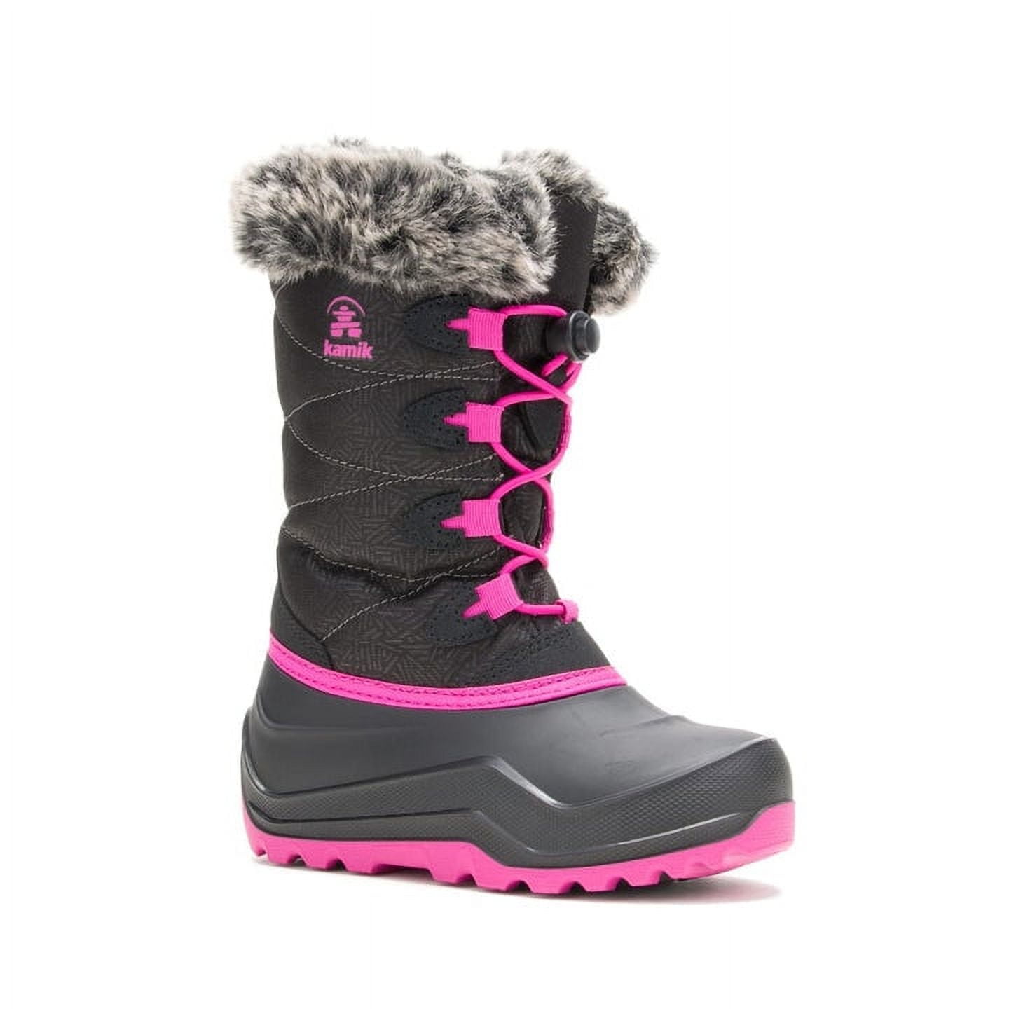 Kamik Snowgypsy 4 Winter Boot Black/Rose Girls Size 12 Insulated ...