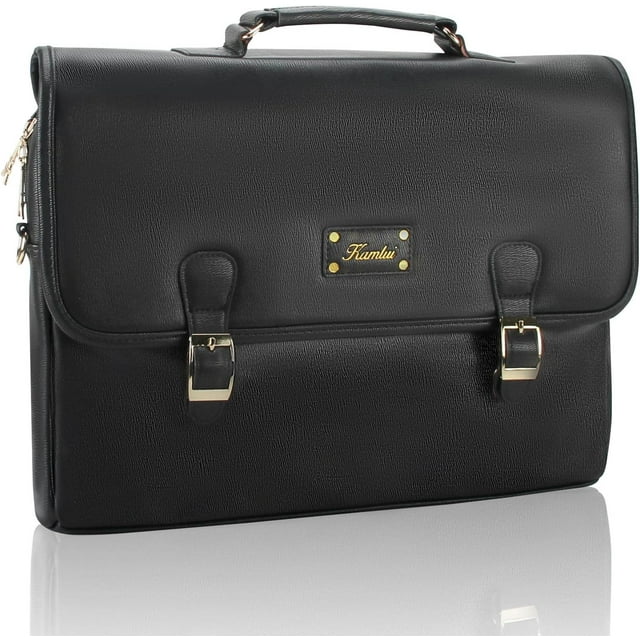 Kamlui Womens Laptop Bag 15 6 Inch Pu Leather Waterproof Business