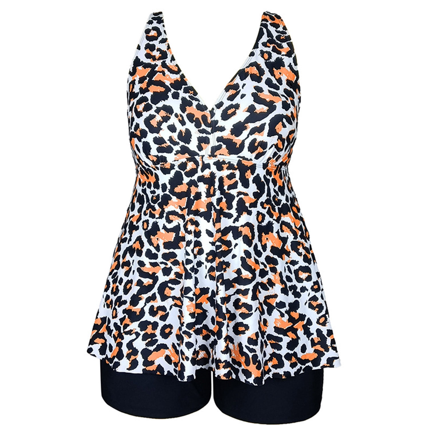 Kamo Women Plus Size Bathing Suits Printed 2 Piece Flowy Swimsuits V ...