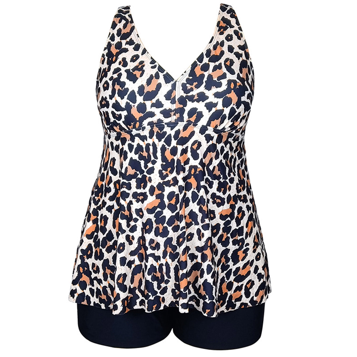 Kamo Women Plus Size Bathing Suits Printed 2 Piece Flowy Swimsuits V ...