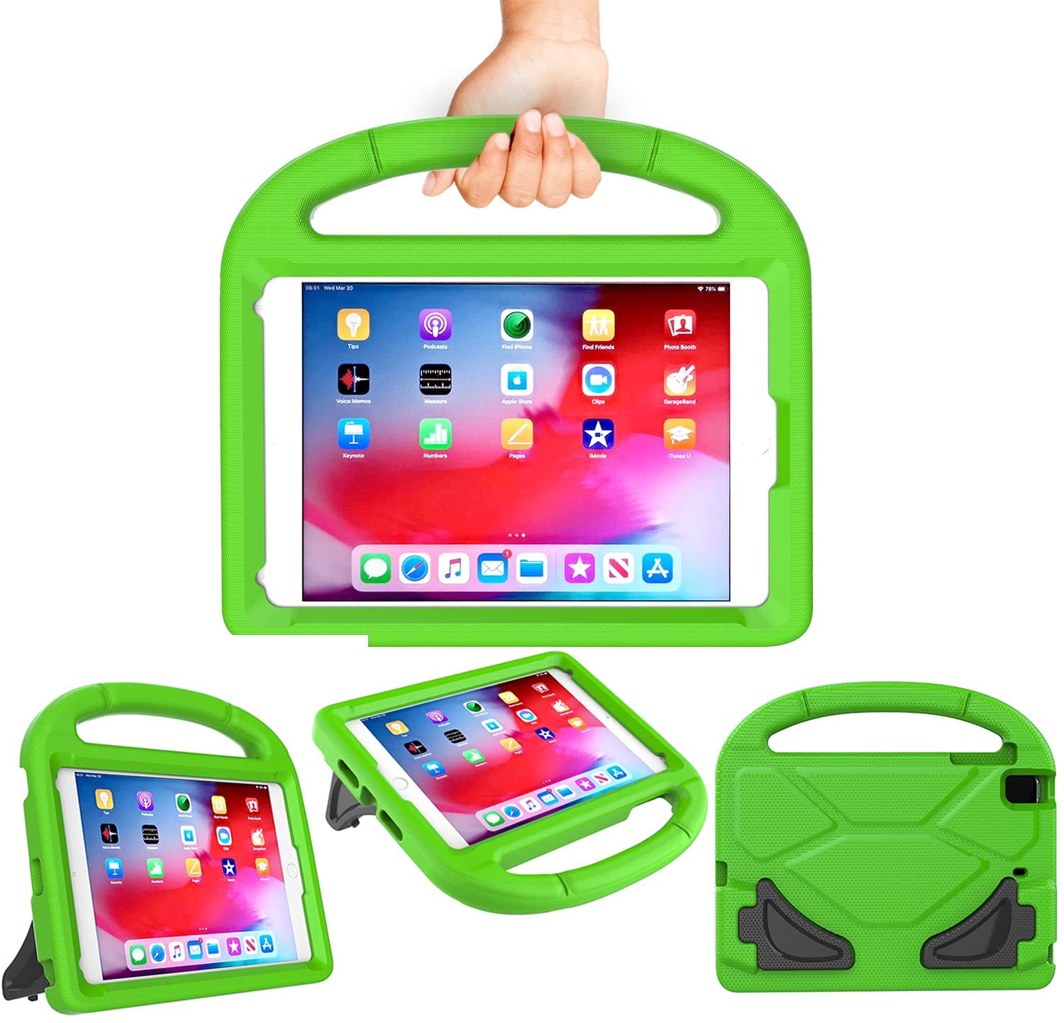 Kamon Kids Case for Apple iPad Mini 5,4,3,2,1 (7.9 inch) Light Weight Shockproof Handle Friendly ...