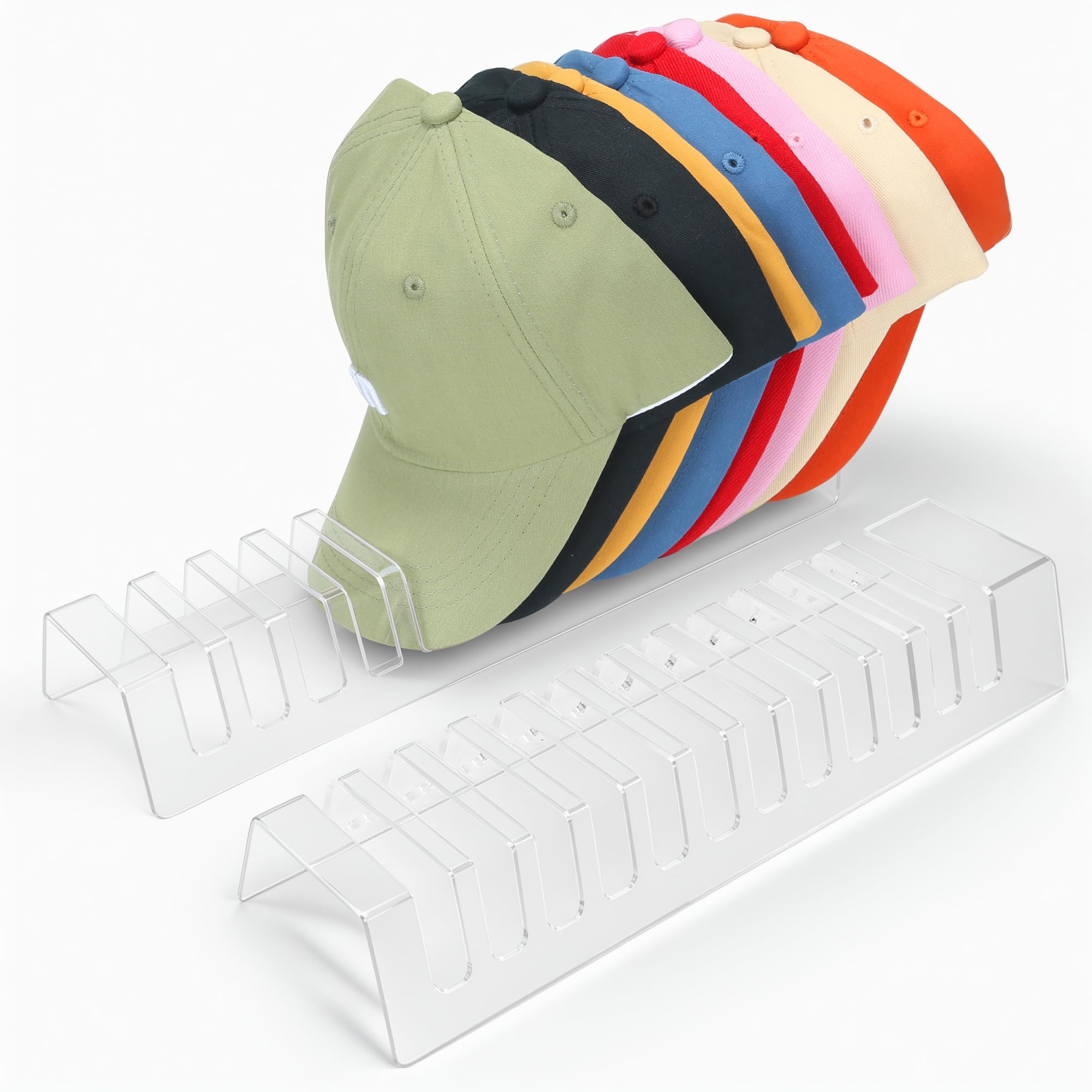 Kamostarr Hat Stand for 12 Baseball Caps Display and Organizer, 2 Pack ...