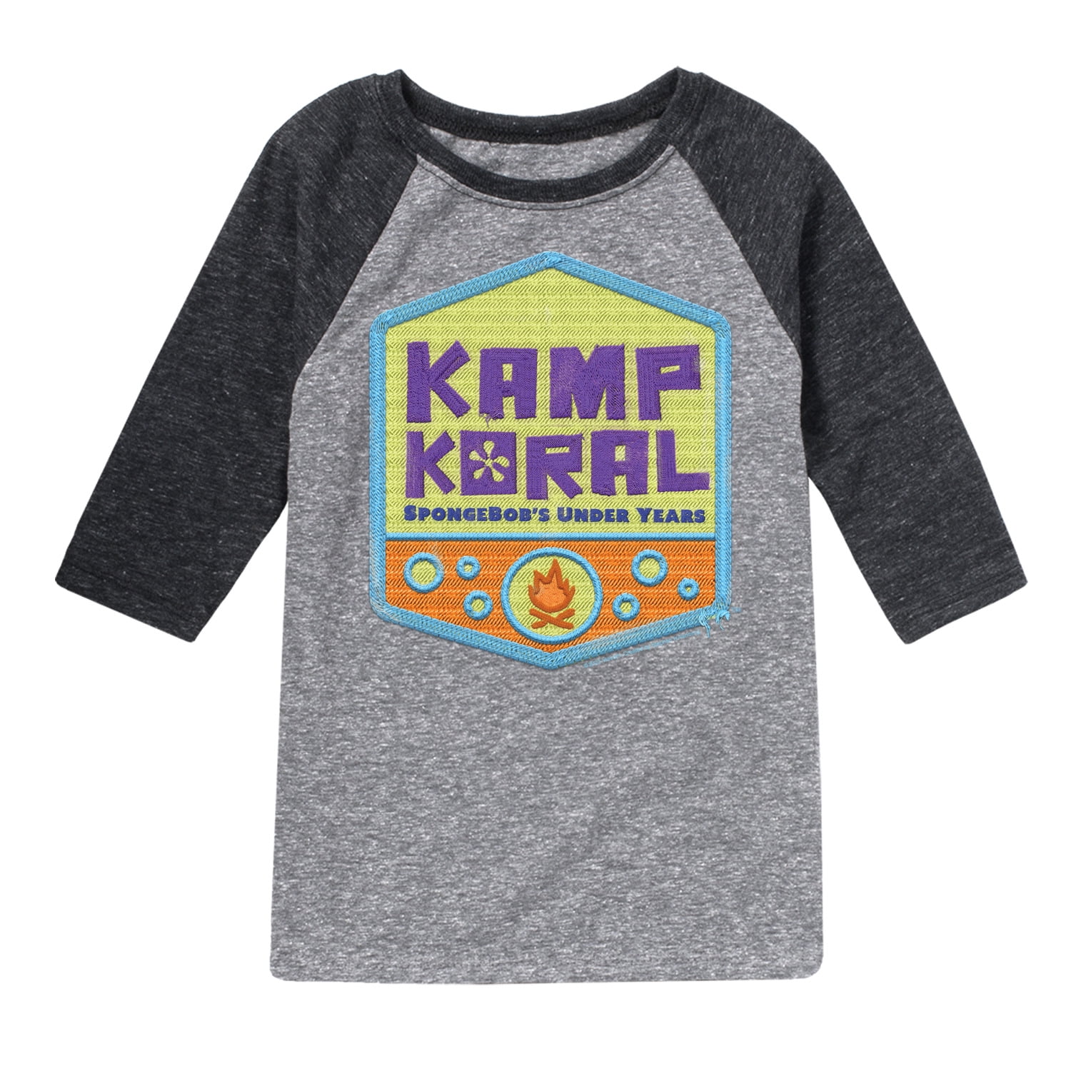 Kamp Koral - Kamp Koral Logo Badge - Toddler & Youth Raglan Graphic T ...