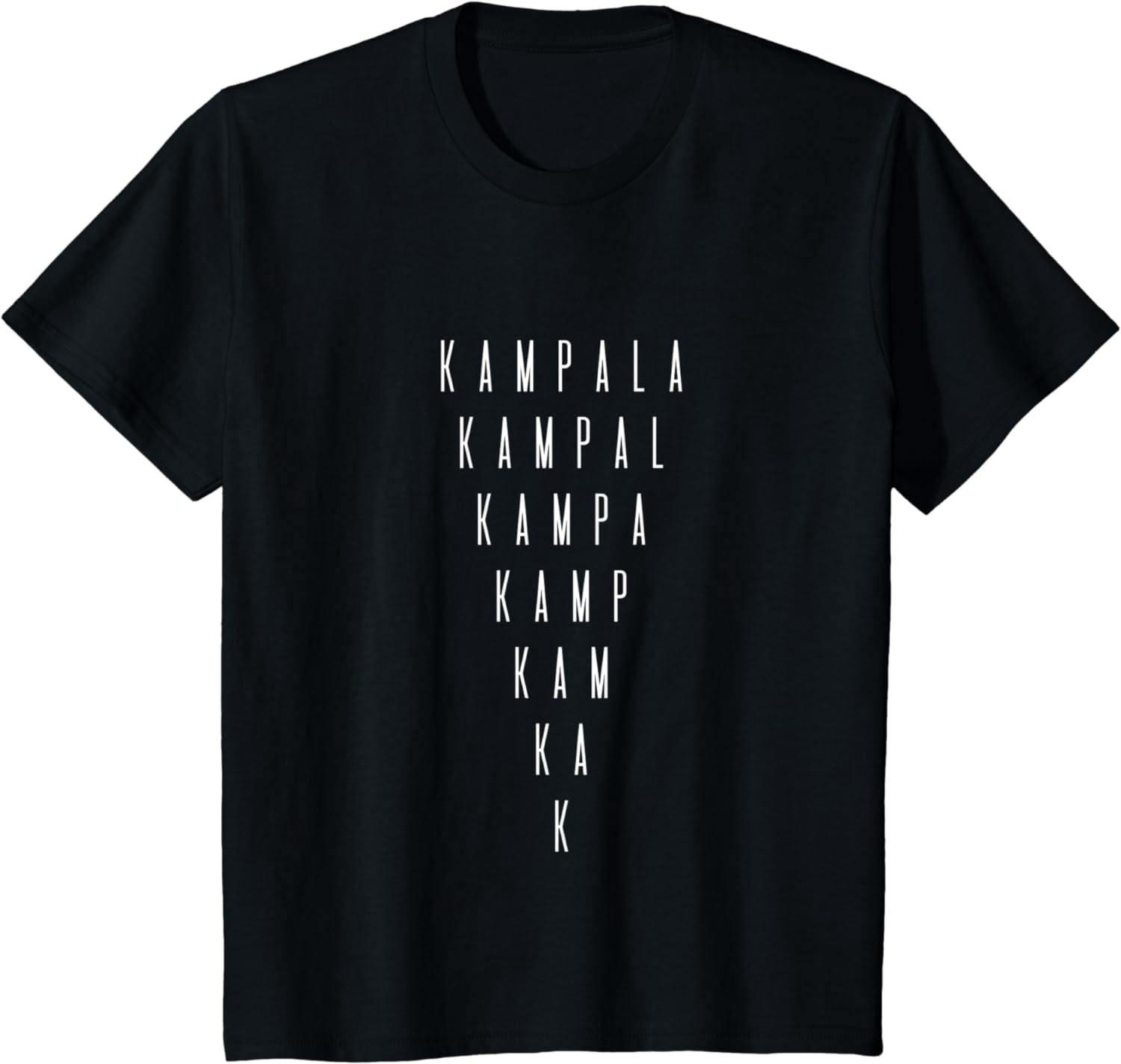 Kampala Inverted Triangle Word Art - Unique Uganda Souvenir T-Shirt ...