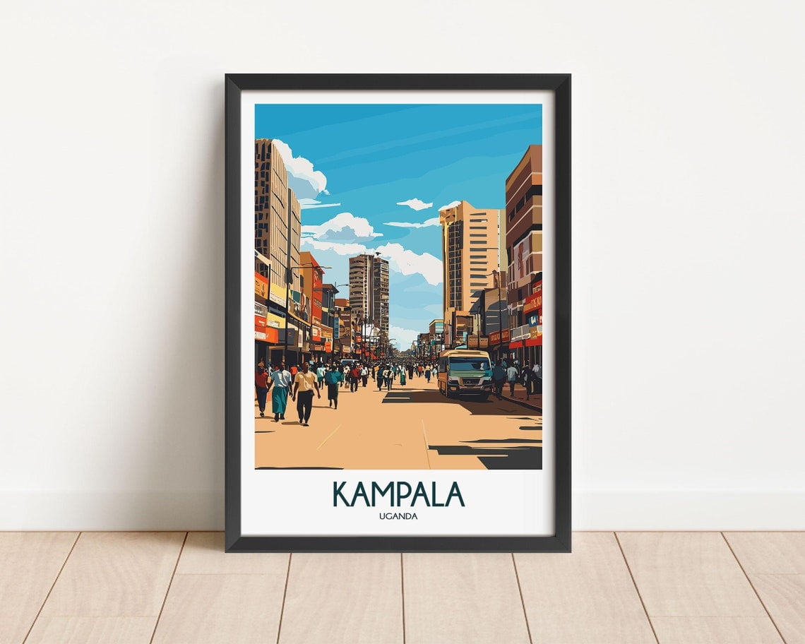 Kampala Poster Uganda Scenic Travel Wall Art Decor, Unframed Canvas ...