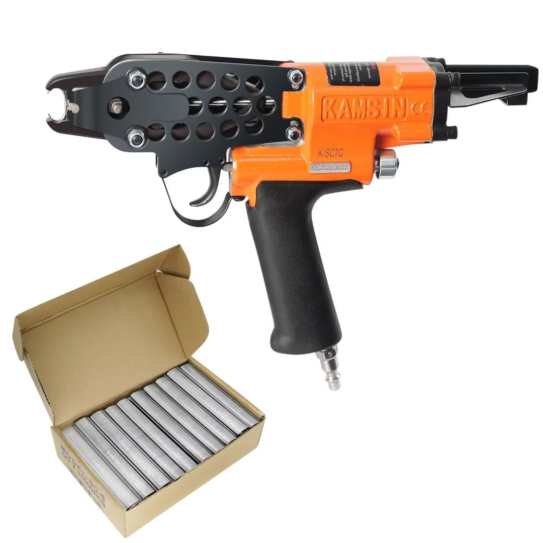 Kamsin K-SC7C 15 Gauge Air C-Ring Staple Gun with Stainless Steel ...