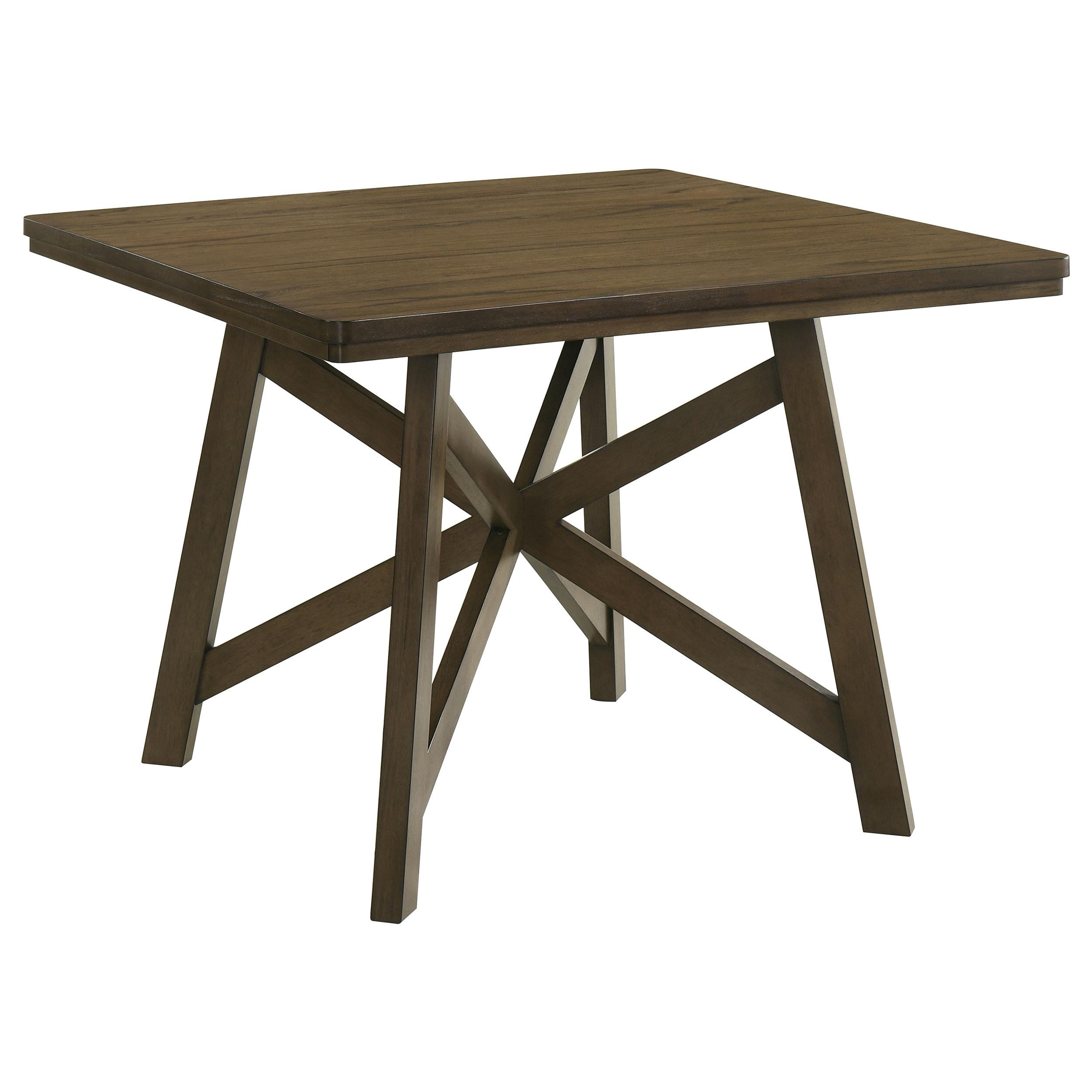 Kana Counter Height Dining Table, Brown Wood, Square 47 Inch Top ...