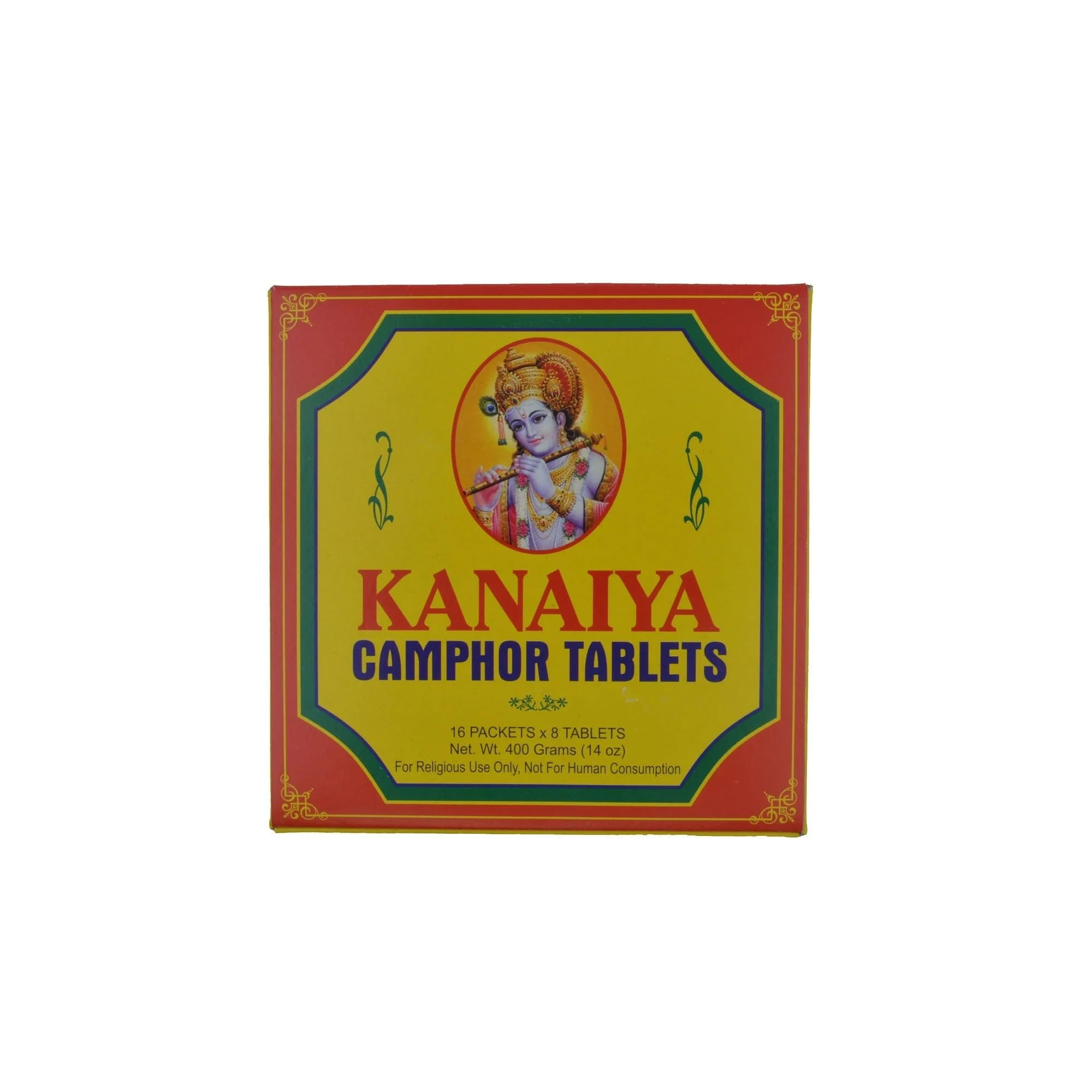Kanaiya Camphor Tablets from India - 400 Grams - 128 Tablets 16 Blocks ...
