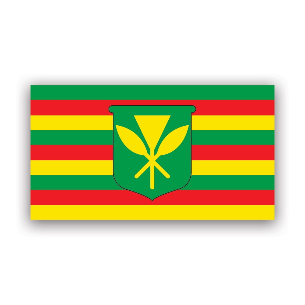 Kanaka Maoli Flag Sticker Decal - Self Adhesive Vinyl - Weatherproof ...